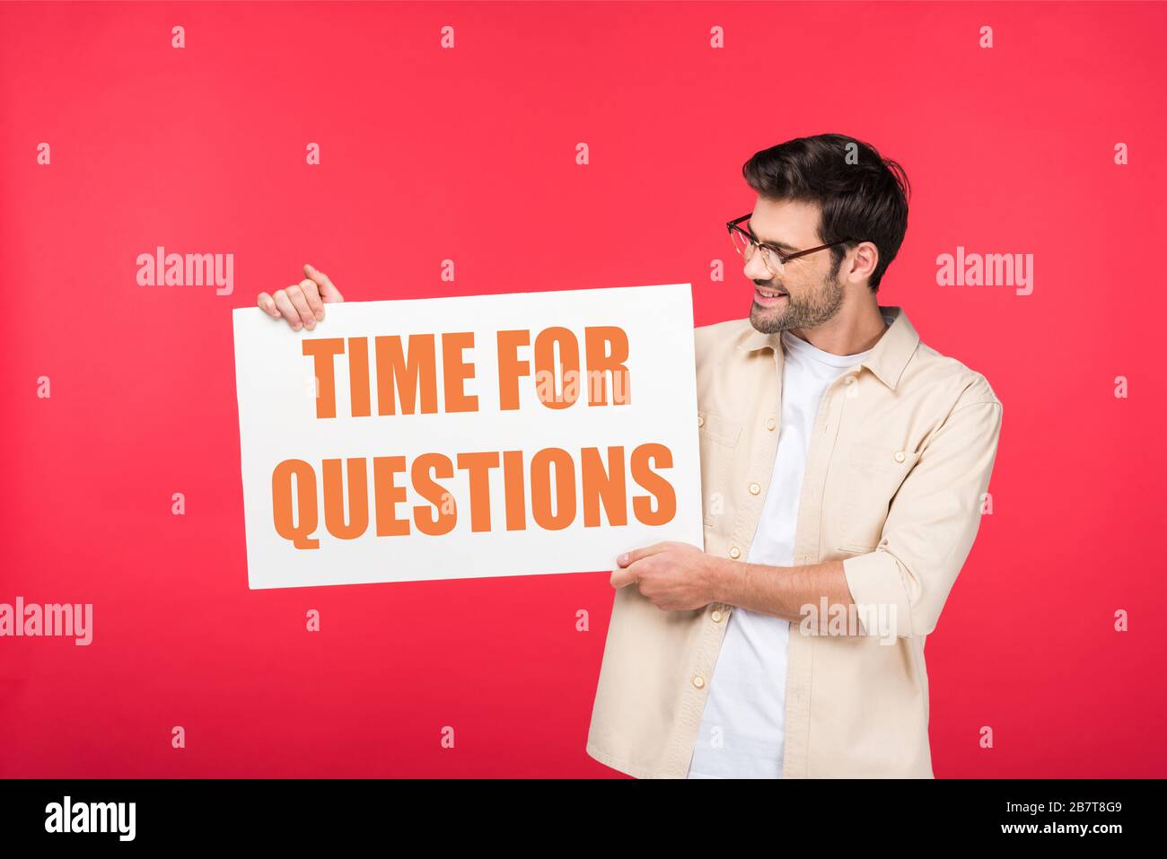 Man looking at checklist illustration hi-res stock photography and ...