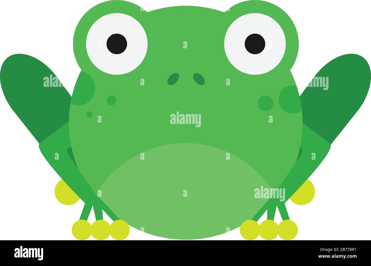 Cute frog designed with very geometric and rounded shapes for kids ...