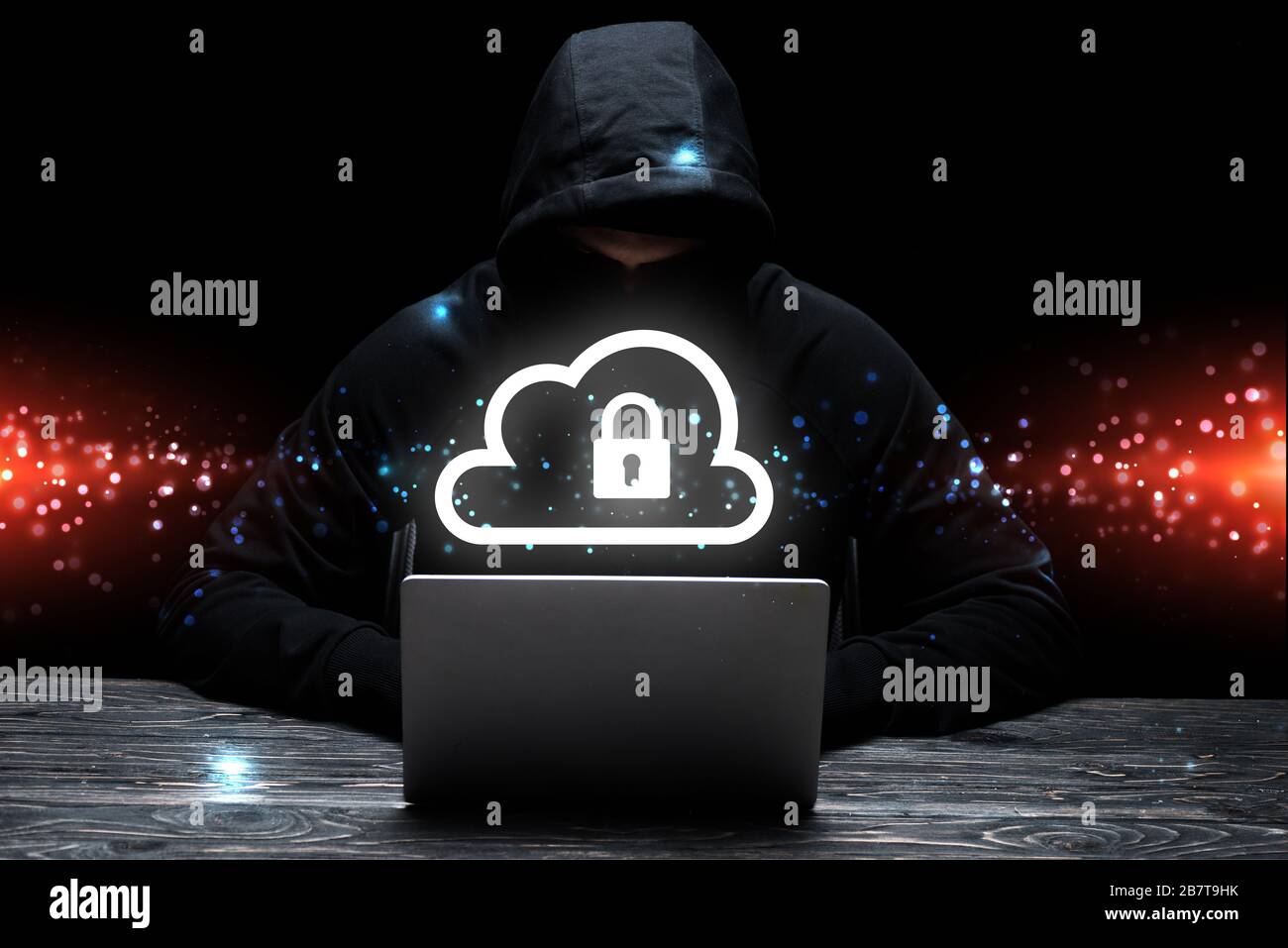 Hacker cloud laptop cyber hi-res stock photography and images - Alamy