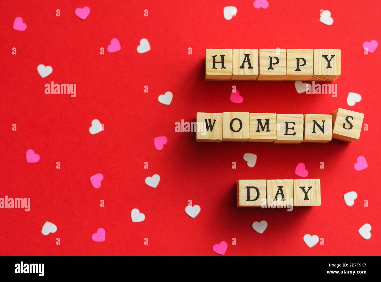 happy womens day folded from wooden cubes with letters 3 Stock Photo ...