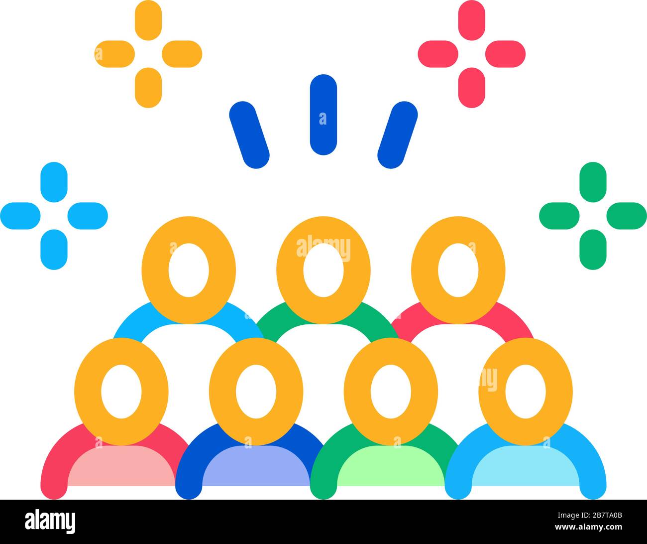 People in Stands Icon Vector Outline Illustration Stock Vector Image ...