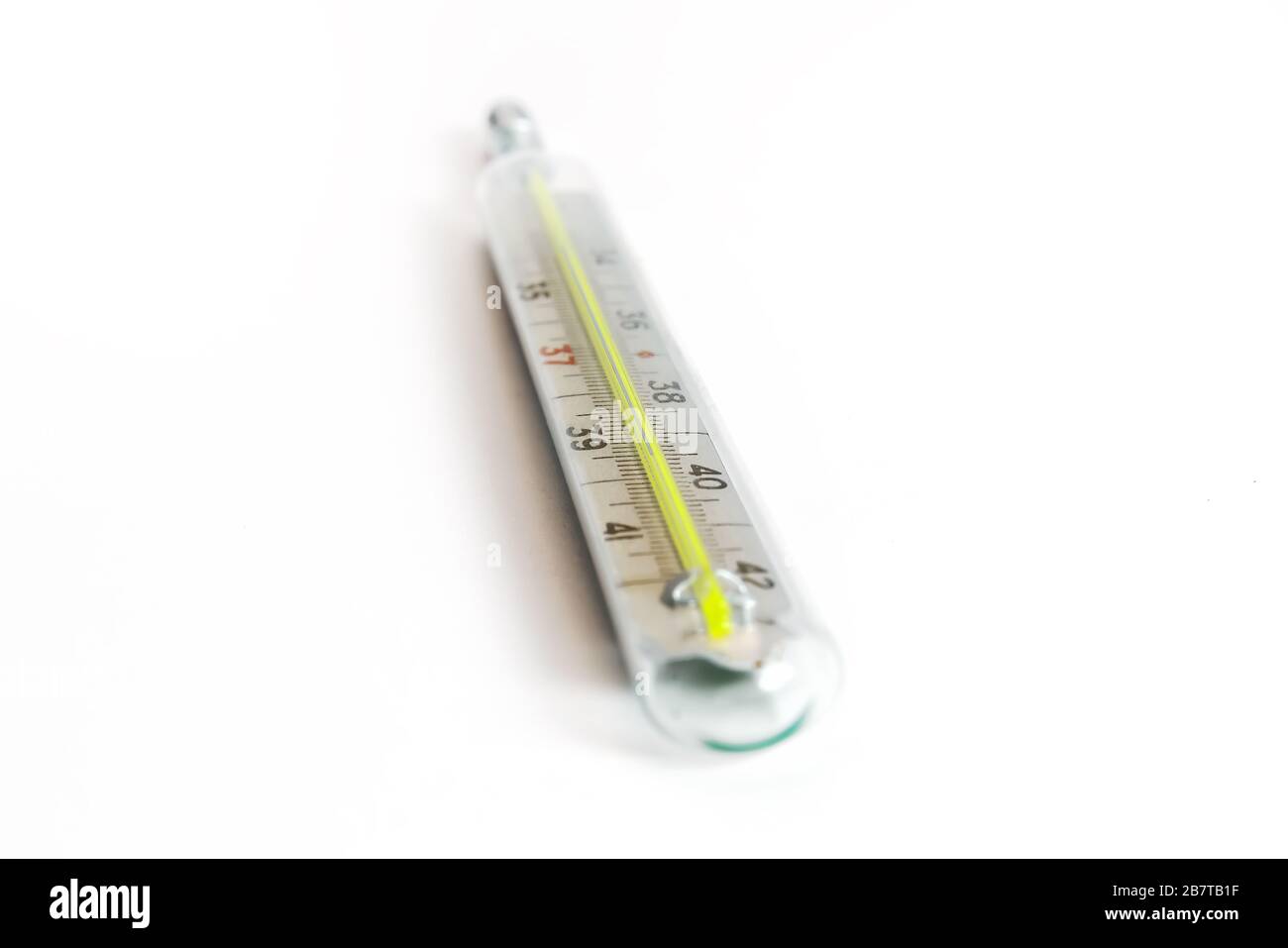 Thermometer showing high temperature hi-res stock photography and ...