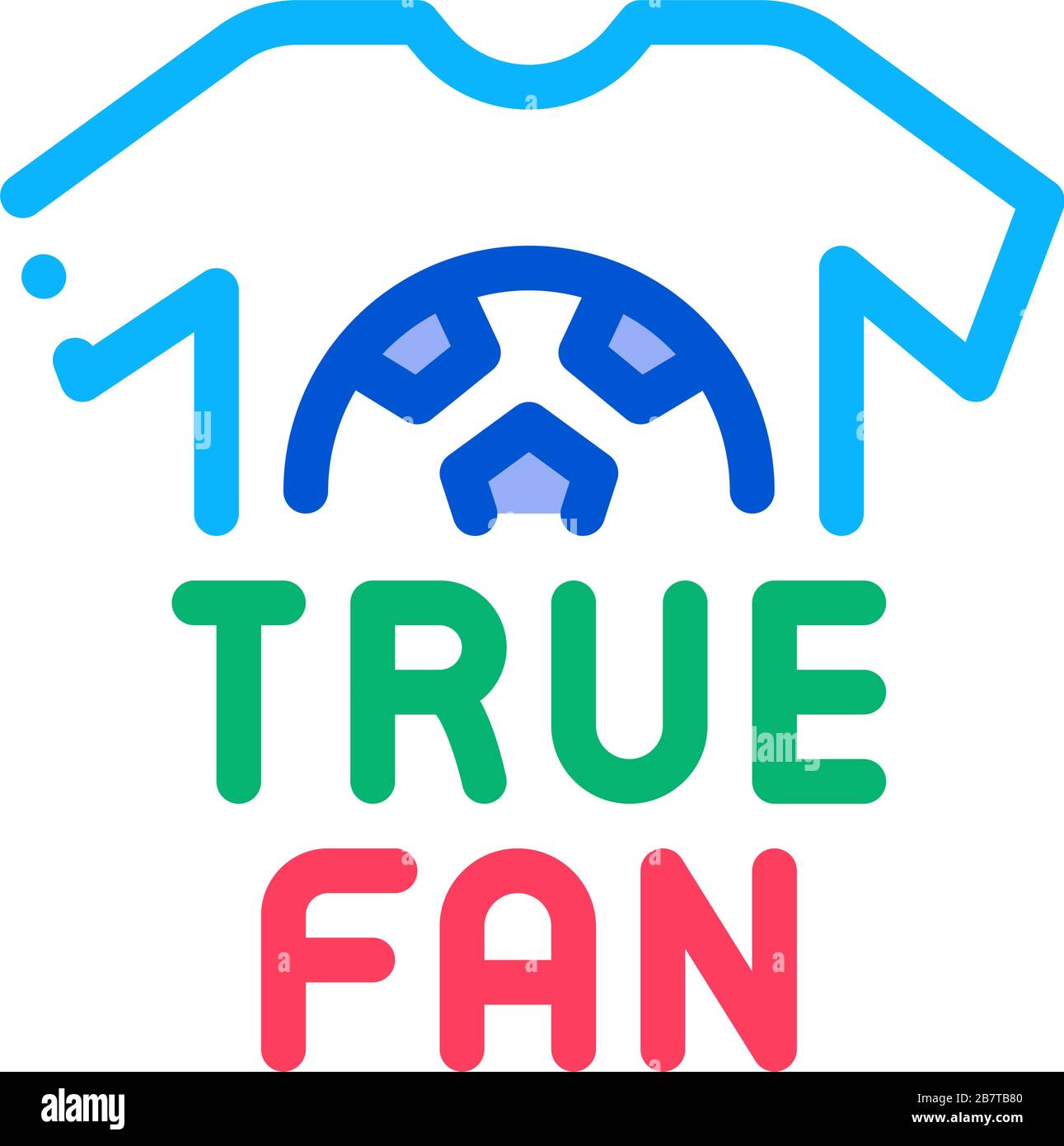 T-shirt True Fan Icon Vector Outline Illustration Stock Vector Image ...