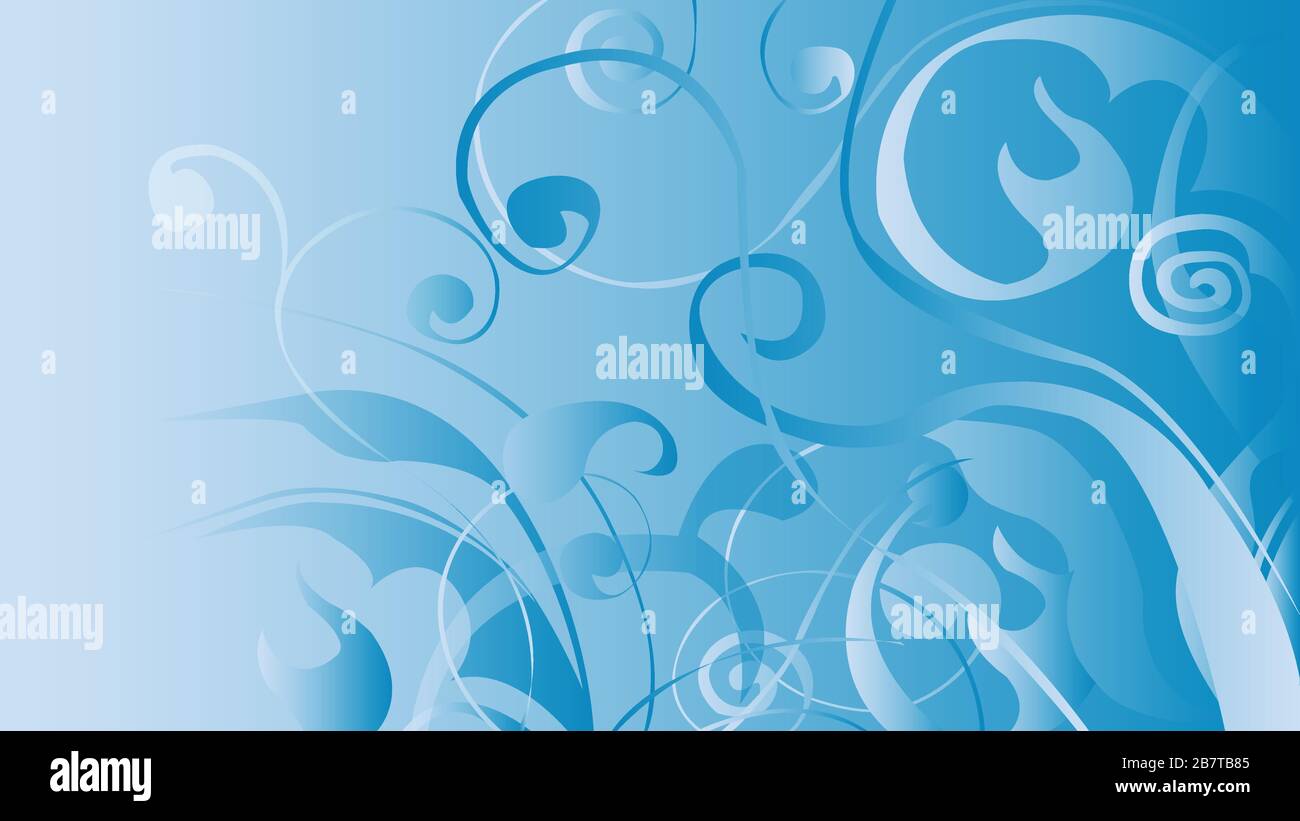 White and blue plants with a blue gradient background Stock Vector ...