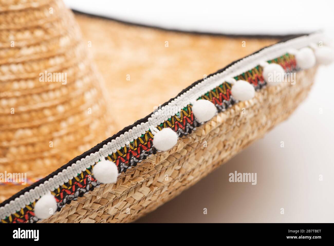 Close up view of mexican sombrero on white background Stock Photo - Alamy