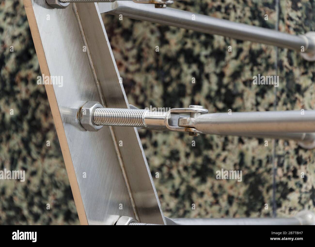 methods of fastening the bridge wire ropes glass metal 4 Stock Photo ...