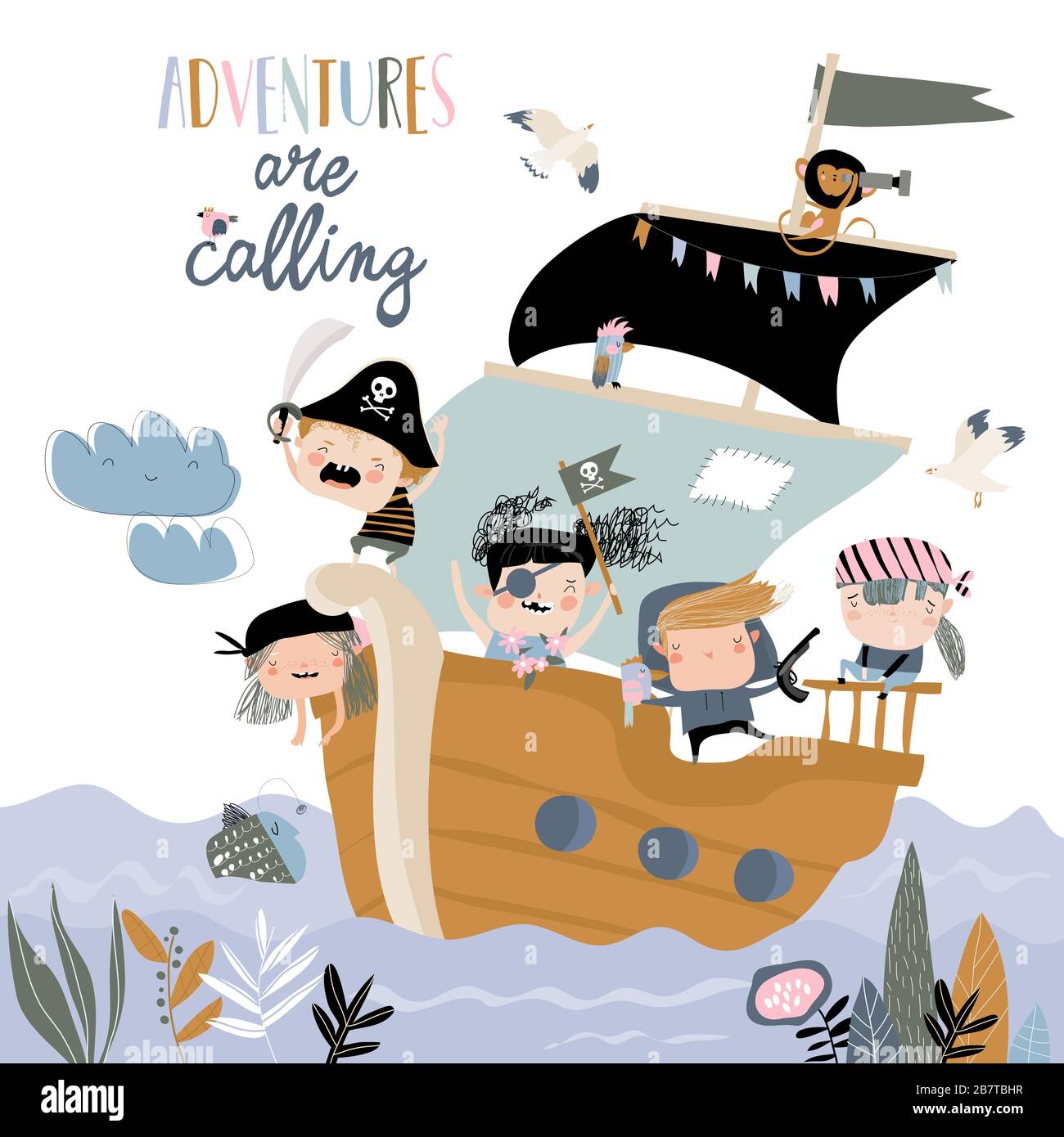 Cute Cartoon Pirates