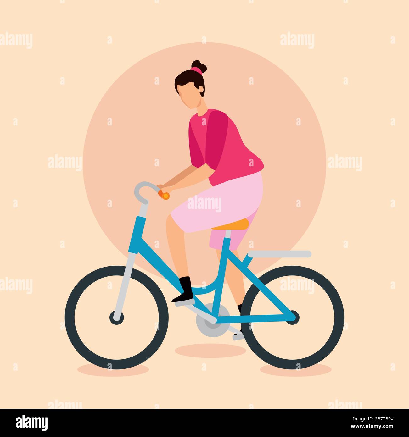 Person avatar in bicycle Stock Vector Images - Alamy