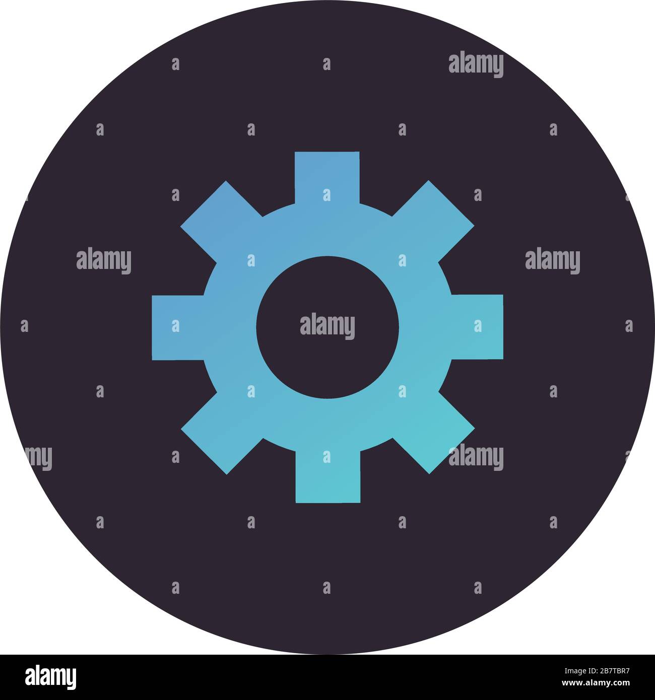 gear settings setup block style icon Stock Vector Image & Art - Alamy