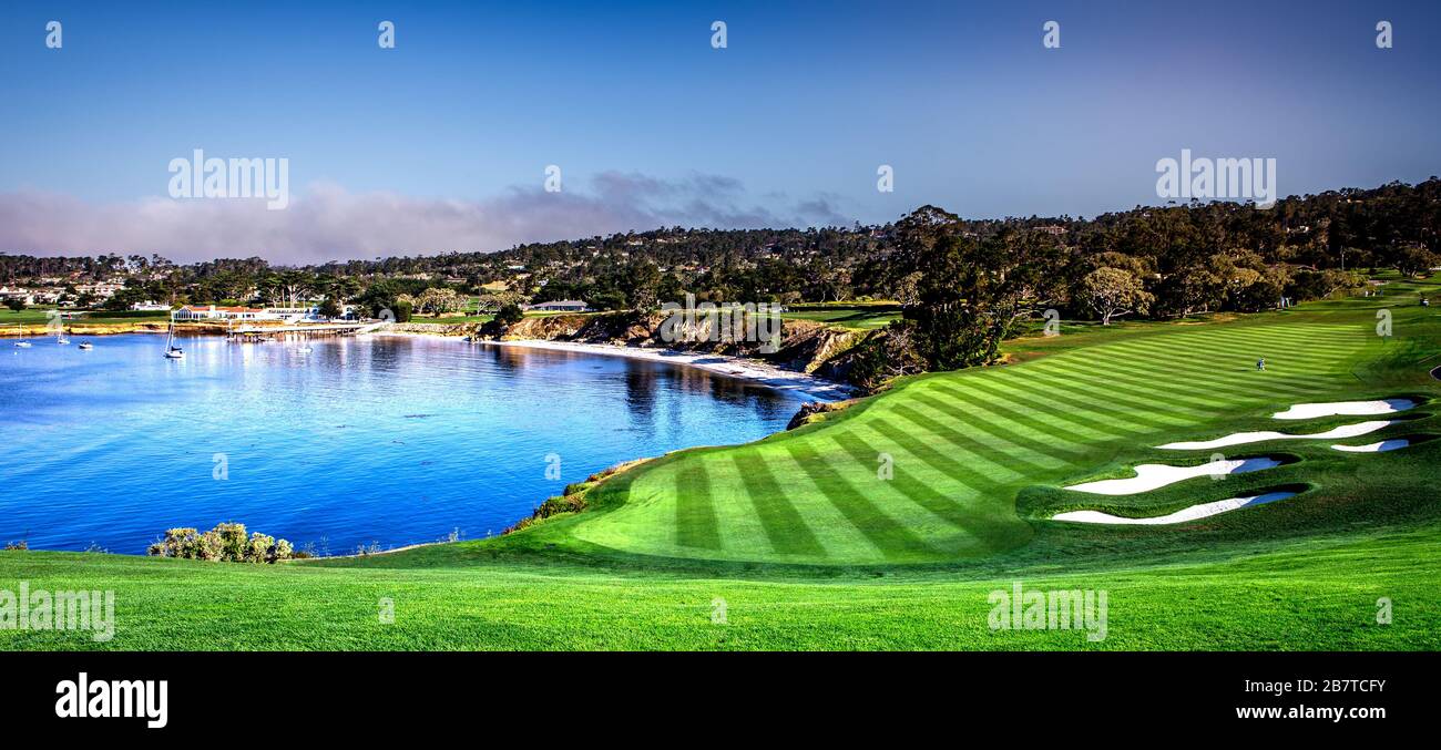Pebble Beach golf course, Monterey, California, usa Stock Photo - Alamy