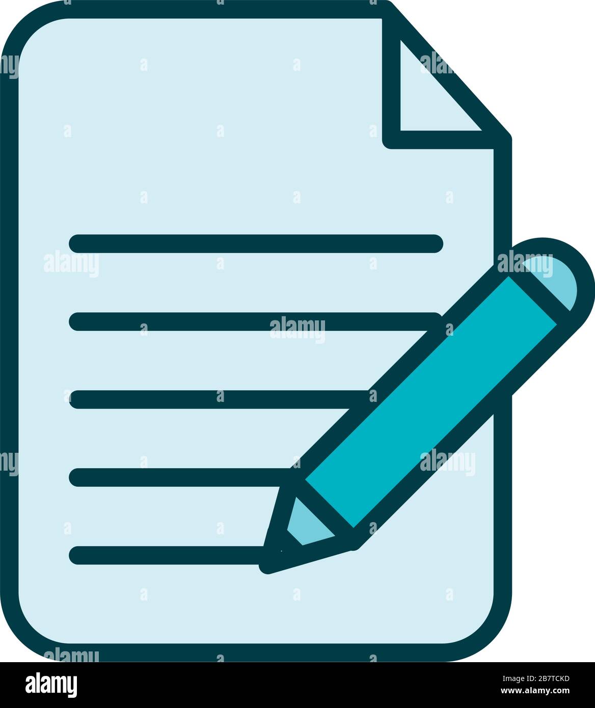 Document line fill style Cut Out Stock Images & Pictures - Alamy