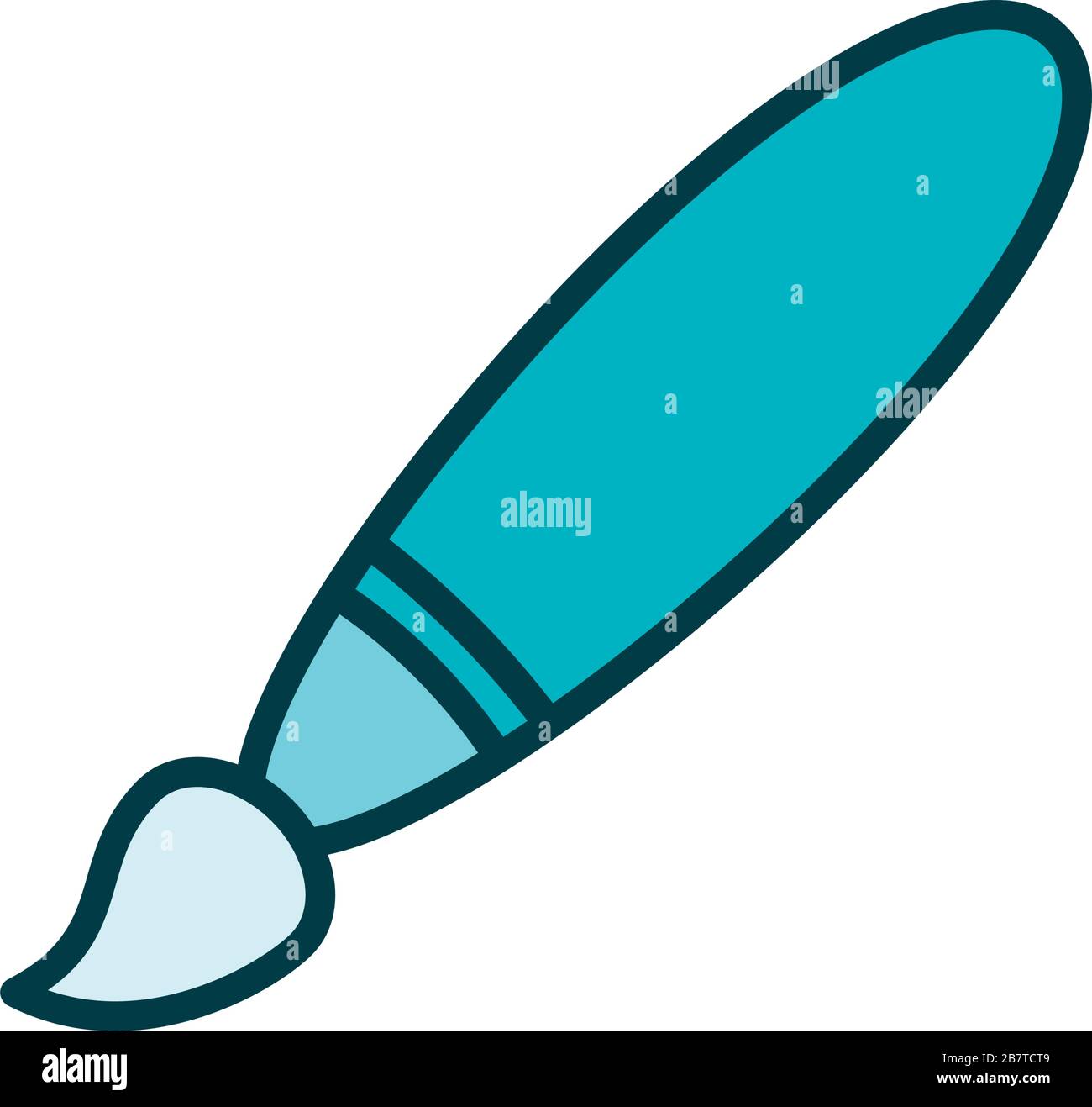 paint brush line style icon Stock Vector Image & Art - Alamy