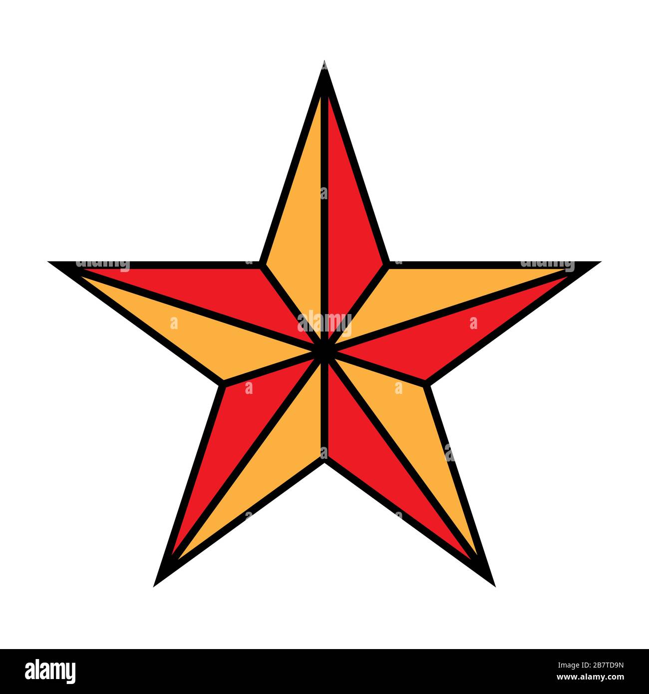 Five pointed red star vector icon on white Stock Vector Image & Art - Alamy