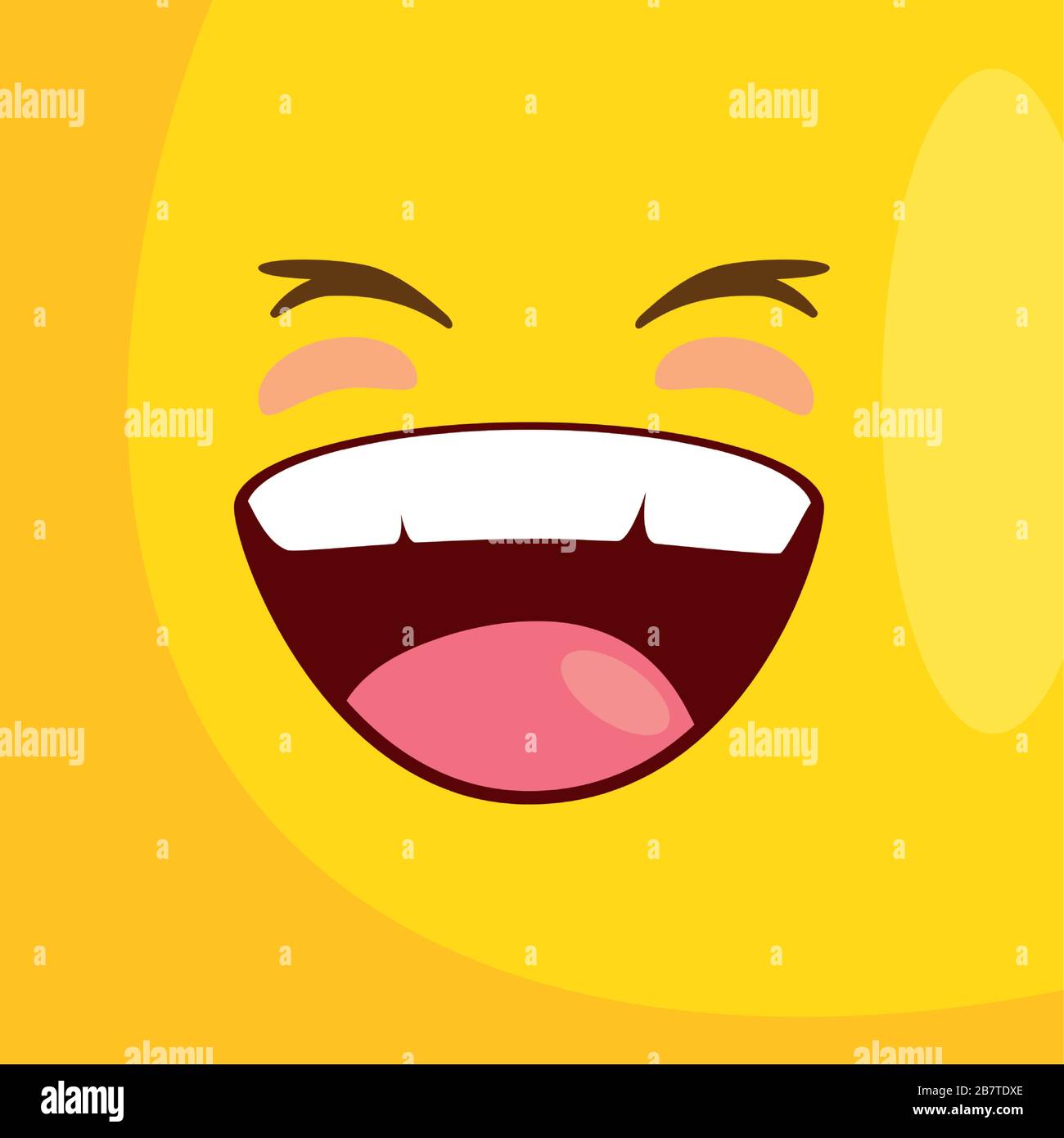 background with emoticon smiling icon Stock Vector Image & Art - Alamy