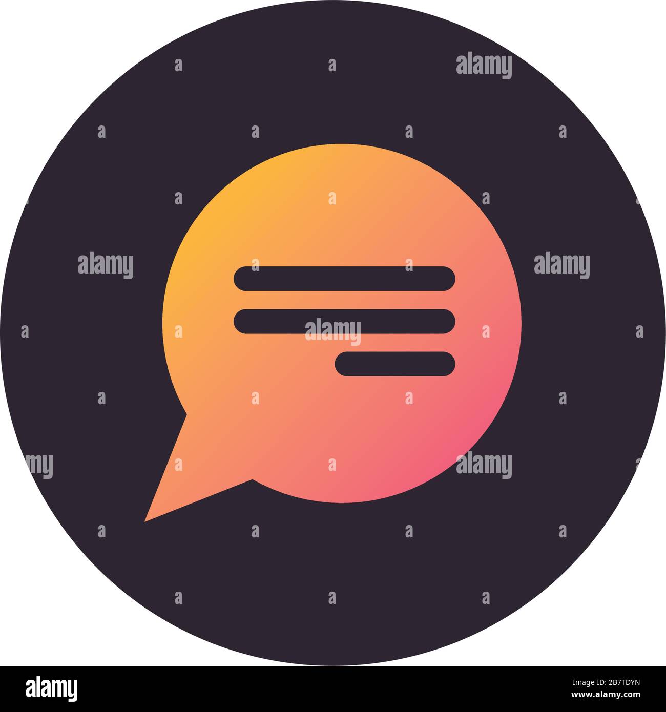 speech bubble message block style icon Stock Vector Image & Art - Alamy