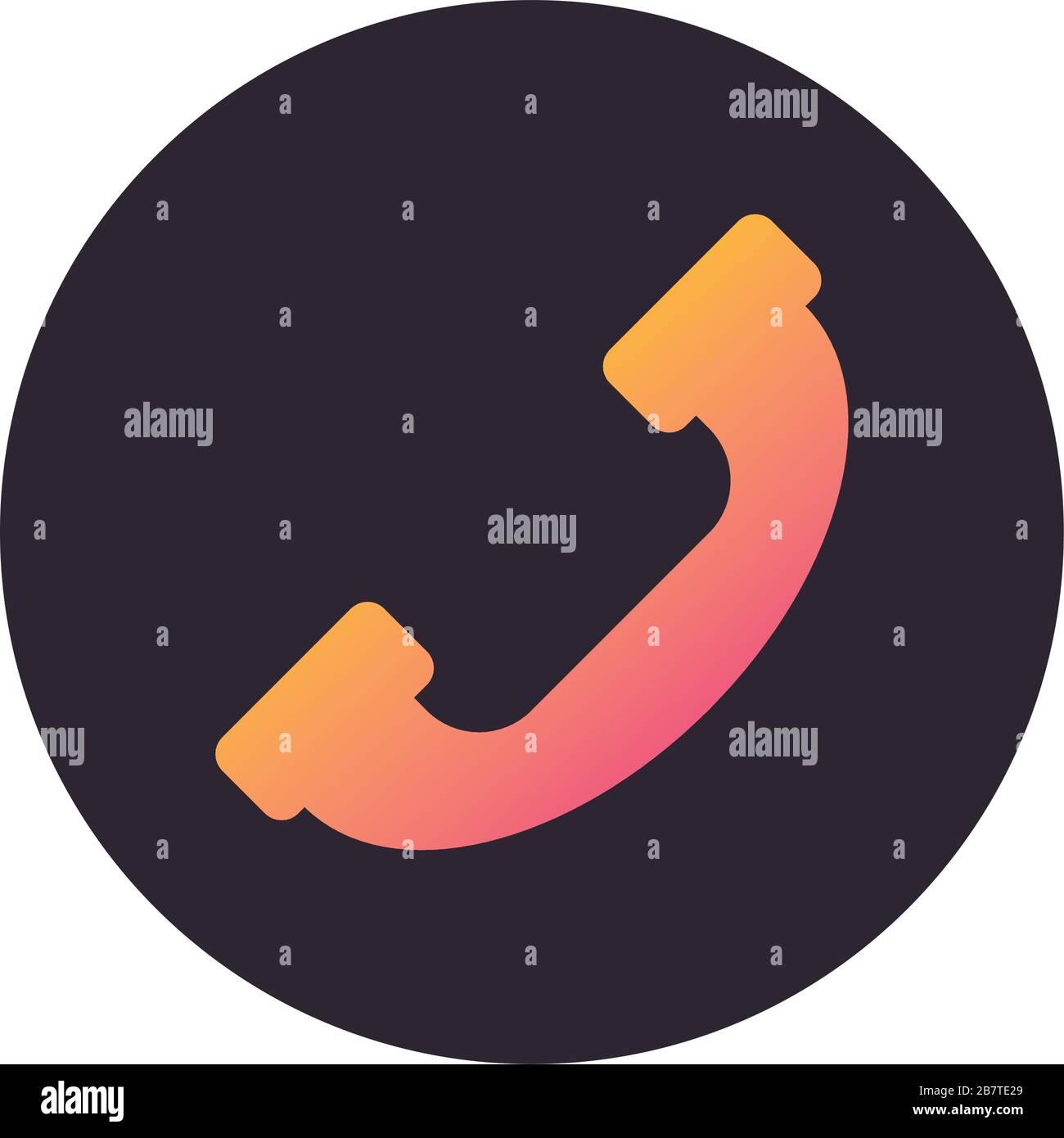 telephone communication device block style icon Stock Vector Image ...