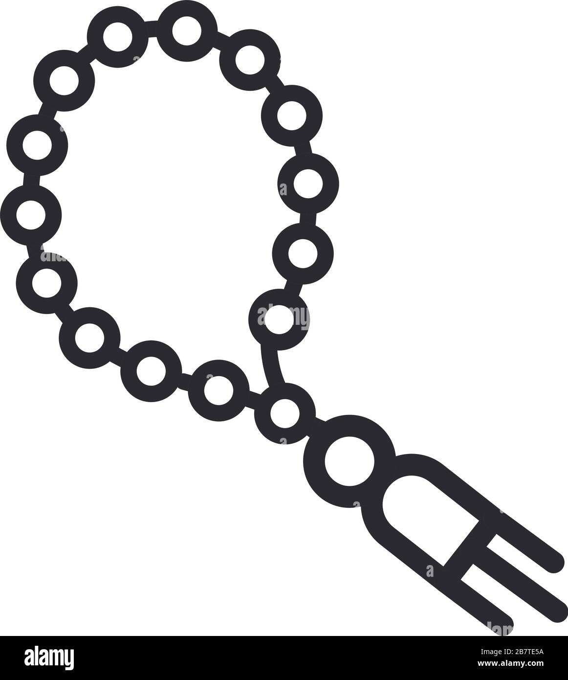 arabic rosary ramadan islamic celebration vector illustration line ...