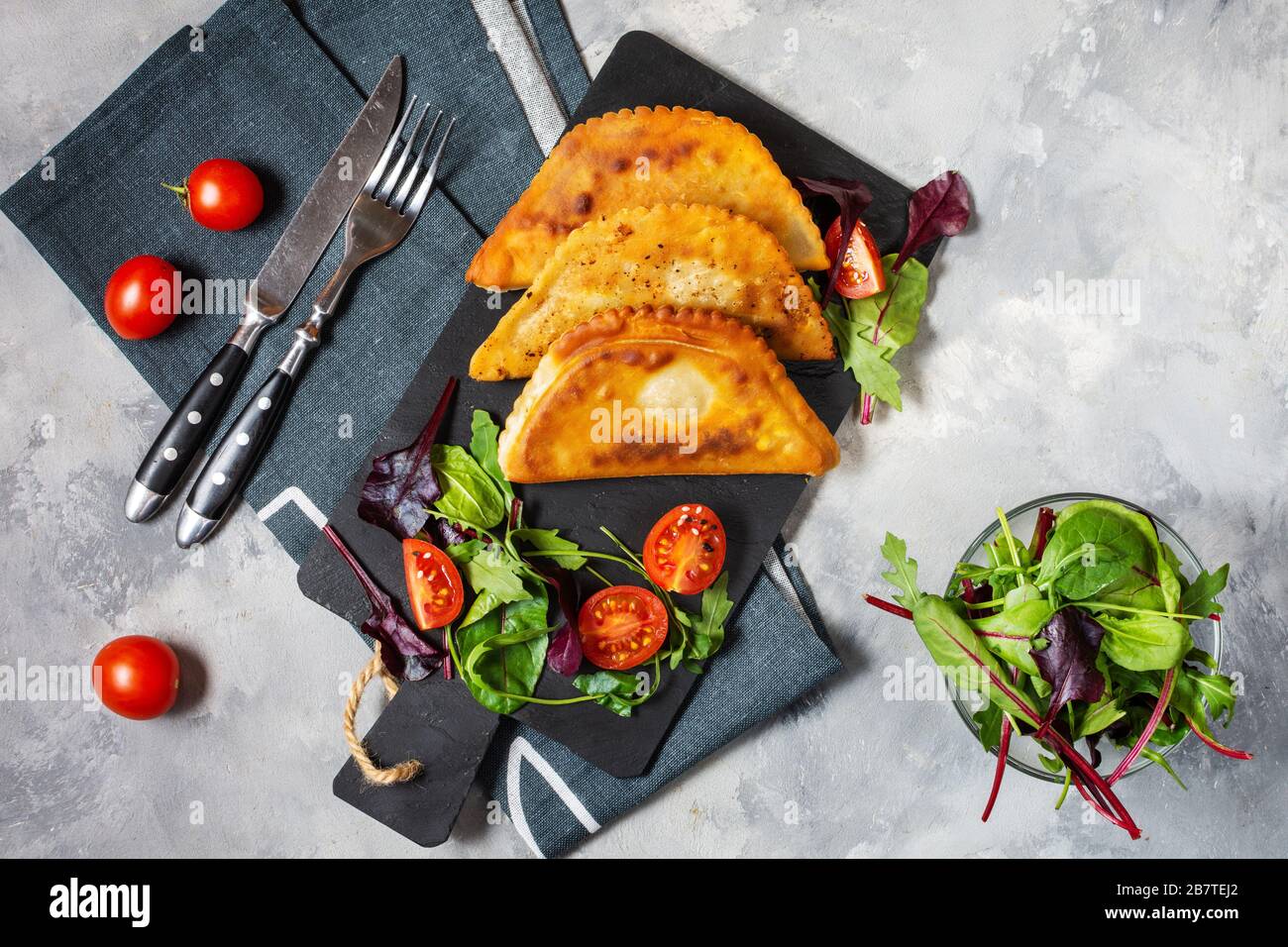 Latin American, mexican, chilean food. Traditional baked pastry ...