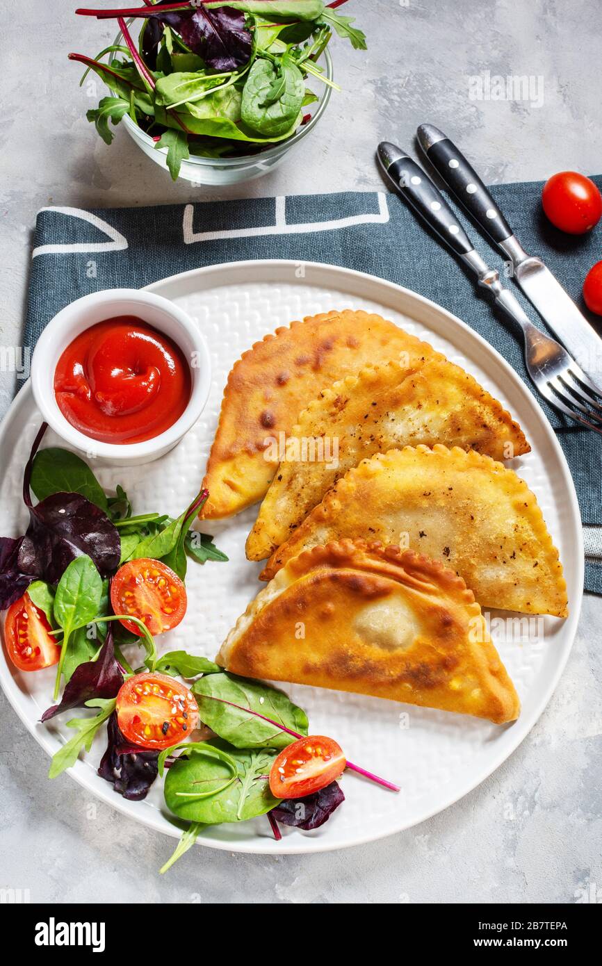 Latin American, mexican, chilean food. Traditional baked pastry ...