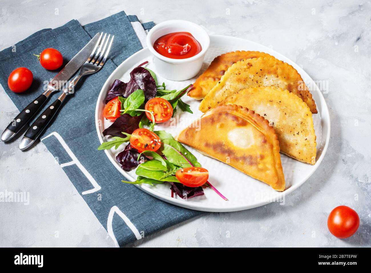 Latin American, mexican, chilean food. Traditional baked pastry ...