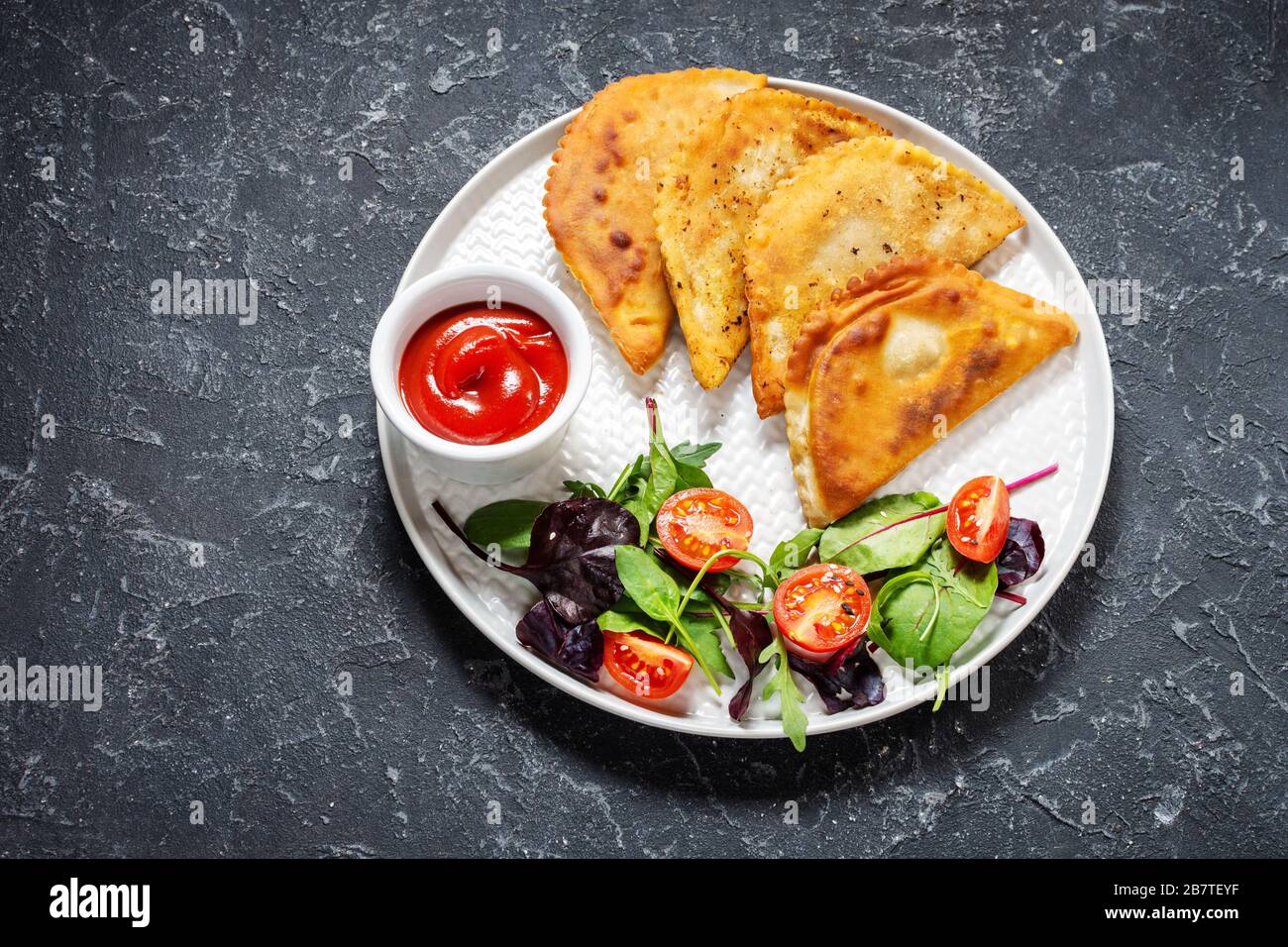 Latin American, mexican, chilean food. Traditional baked pastry ...