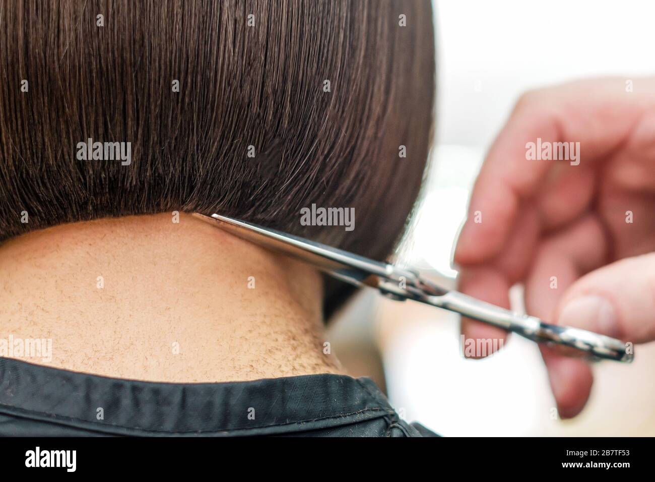 Damaged hair rear view hi-res stock photography and images - Alamy