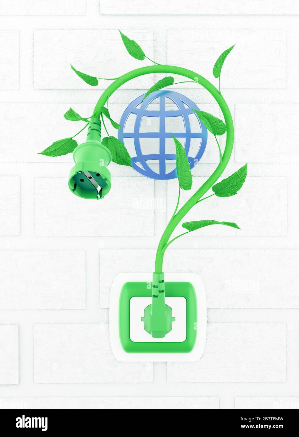 Green Electric Question Mark Stock Photo - Alamy