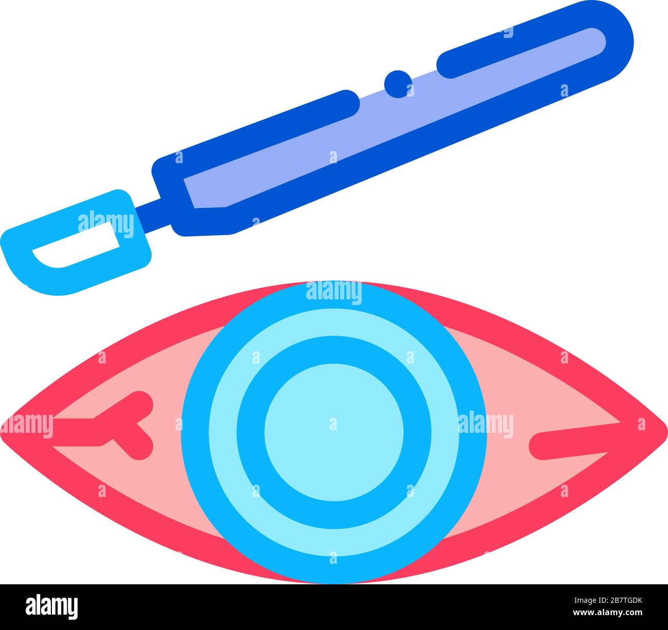 Surgical Intervention for Eye Outline Illustration Stock Vector Image ...