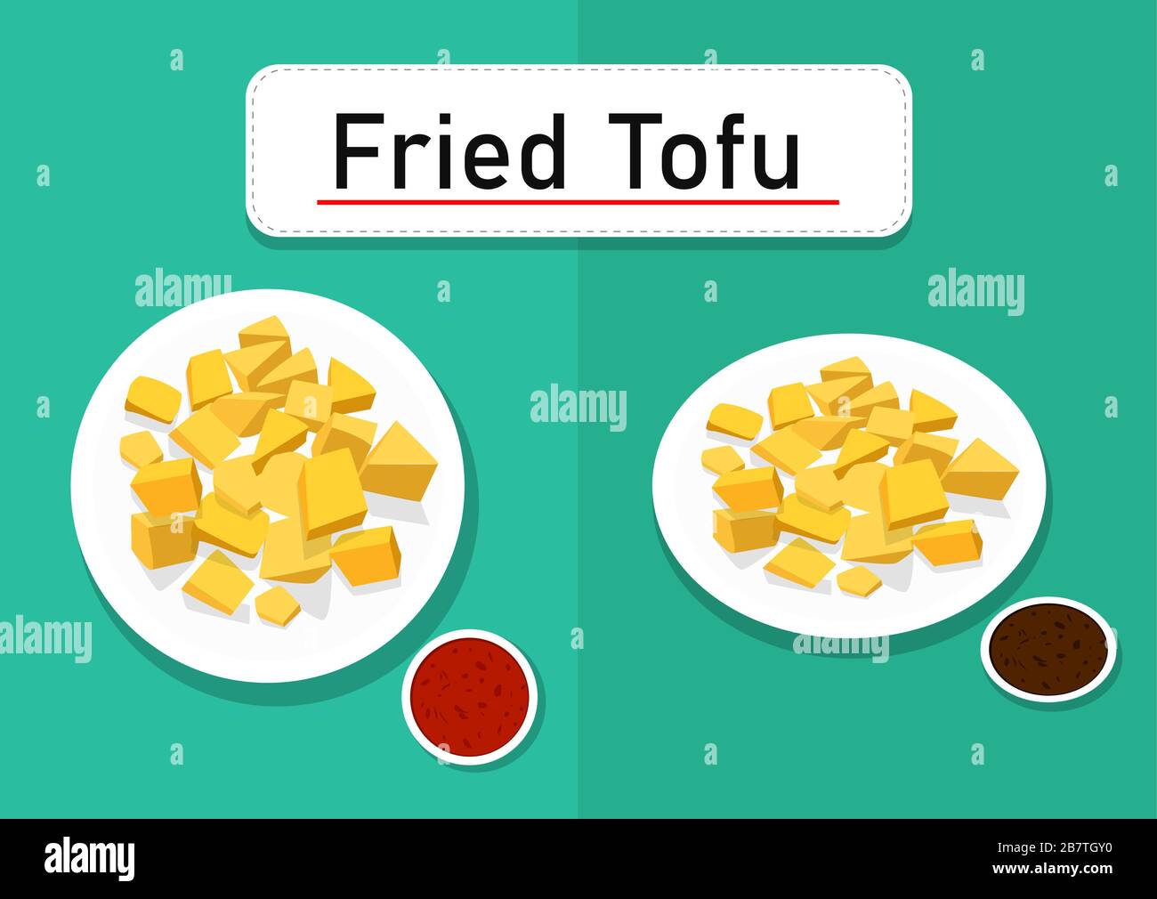 Top view food fried Stock Vector Images - Alamy