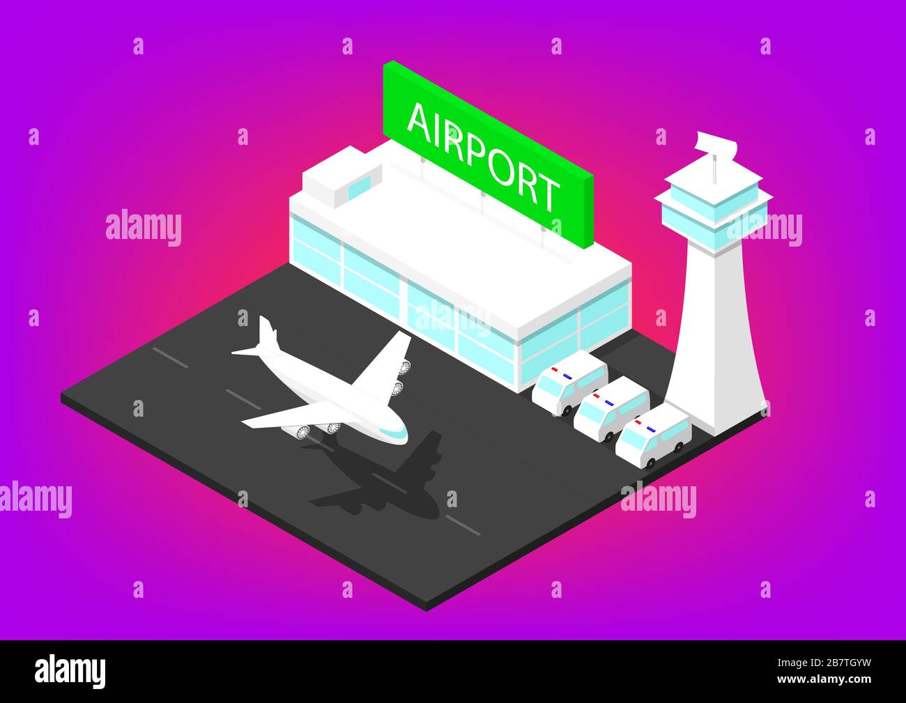 Airport runway vector vectors hi-res stock photography and images - Alamy