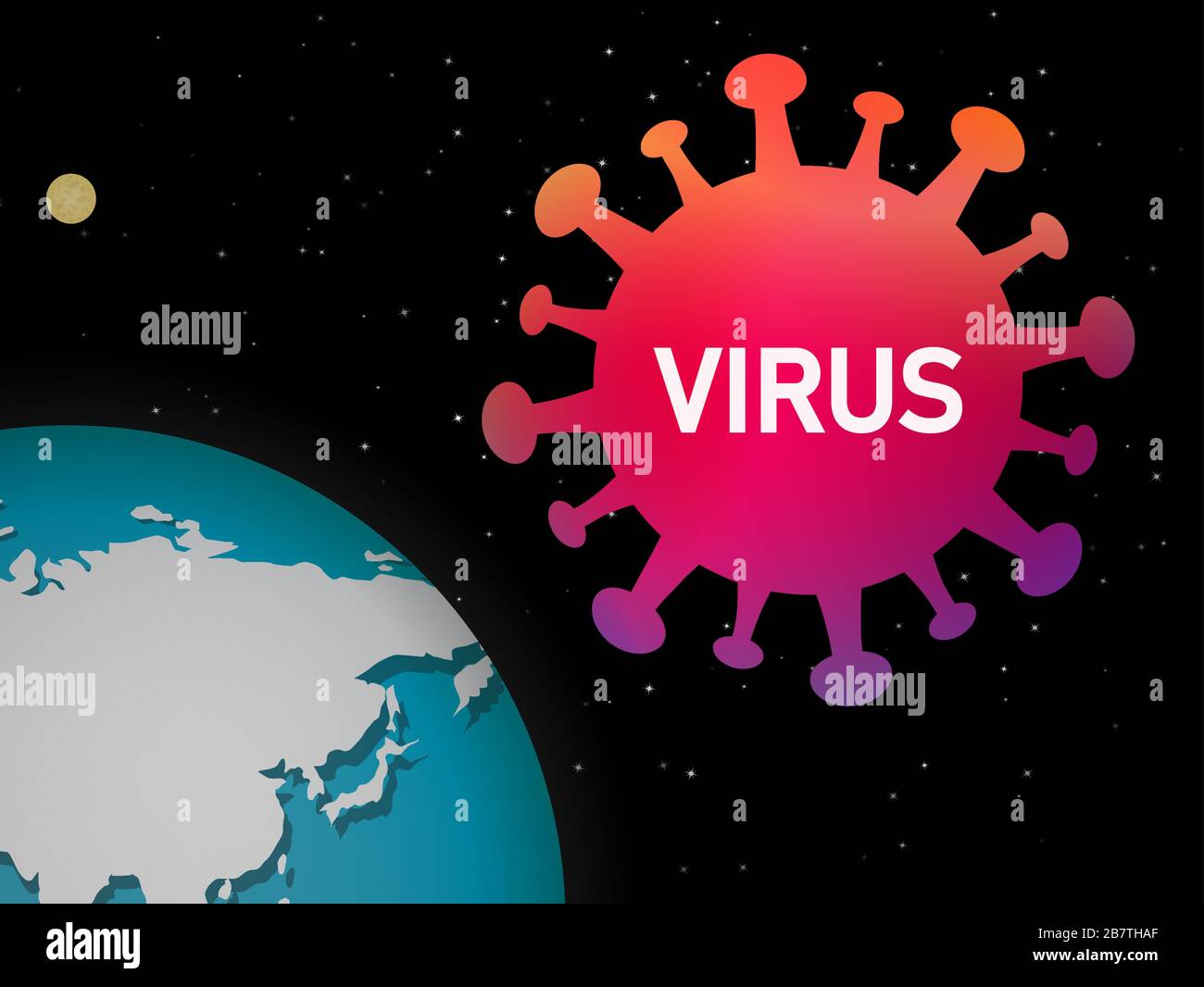 Virus coming to attack our world, vector Stock Vector Image & Art - Alamy