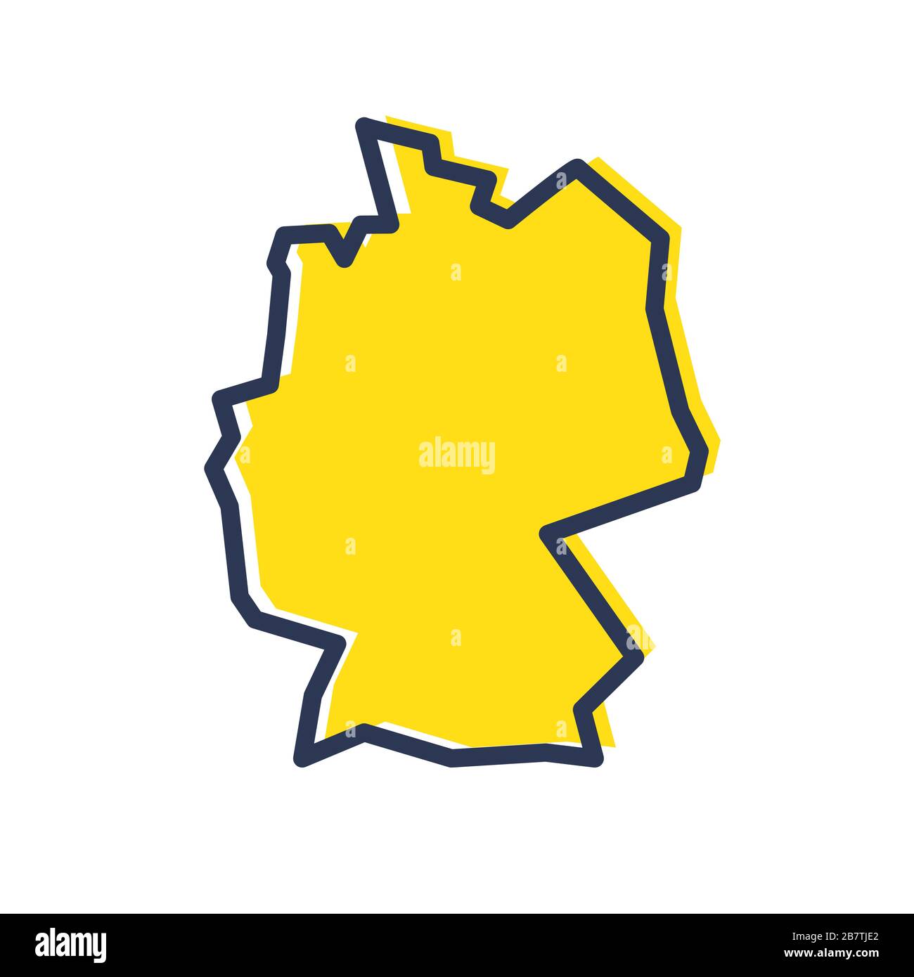 Germany country outline hi-res stock photography and images - Alamy