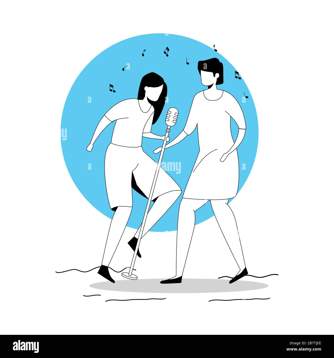 women singing avatar character icons Stock Vector Image & Art - Alamy