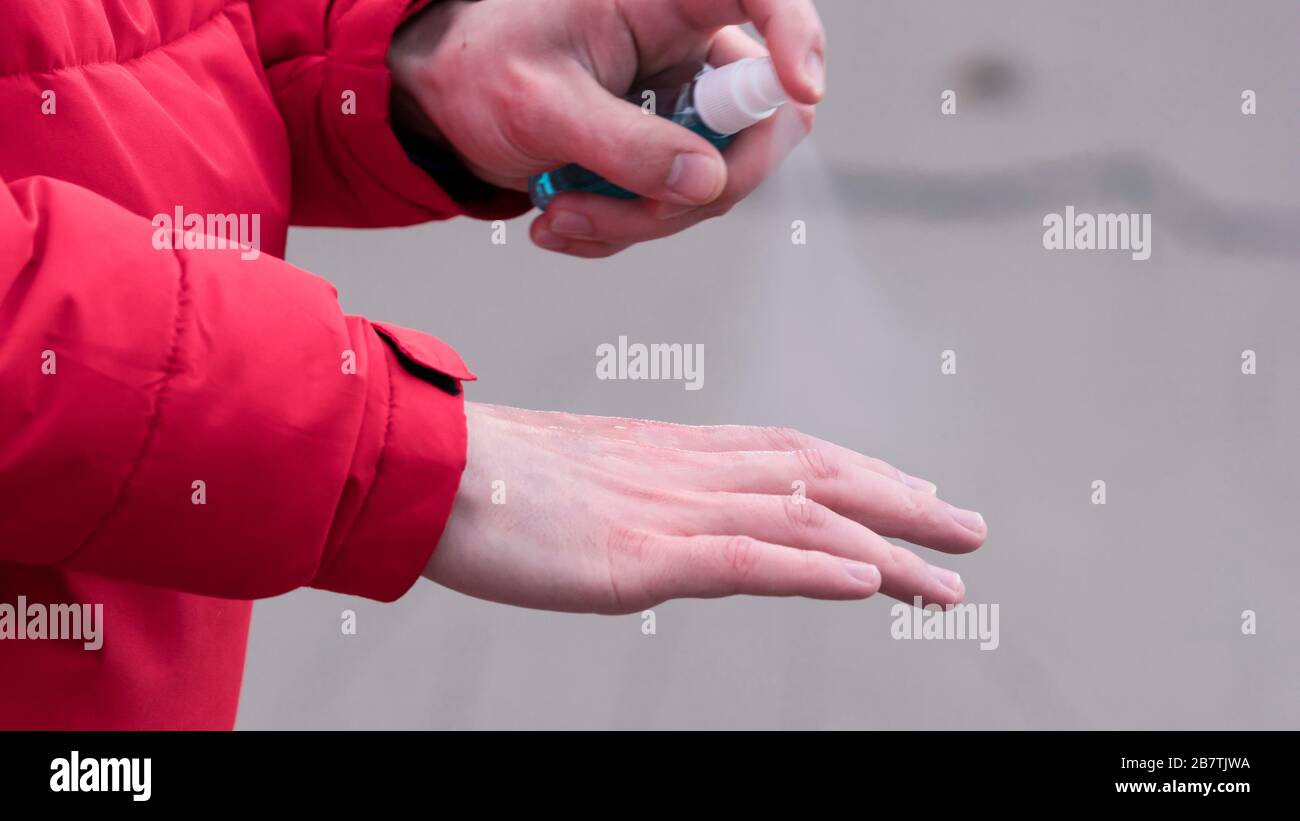 Spray antiseptic spray hi-res stock photography and images - Alamy