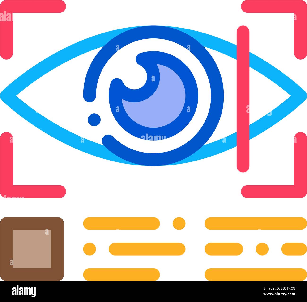 Medical Eye Research Vector Outline Illustration Stock Vector Image ...