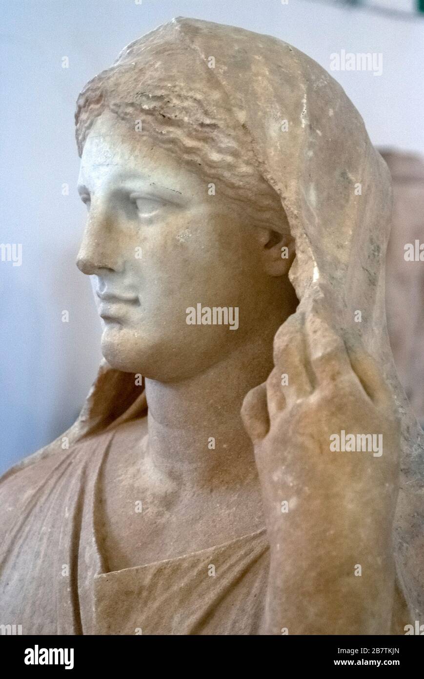 Head of Demeter (?), ancient Roman sculpture, currently in the ...