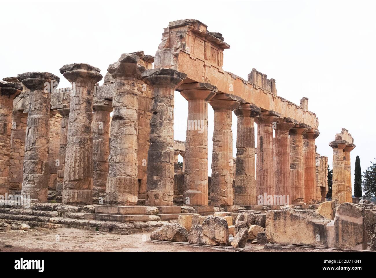 The ancient ruins of the magnificent Grecian Temple of Zeus, at the ...