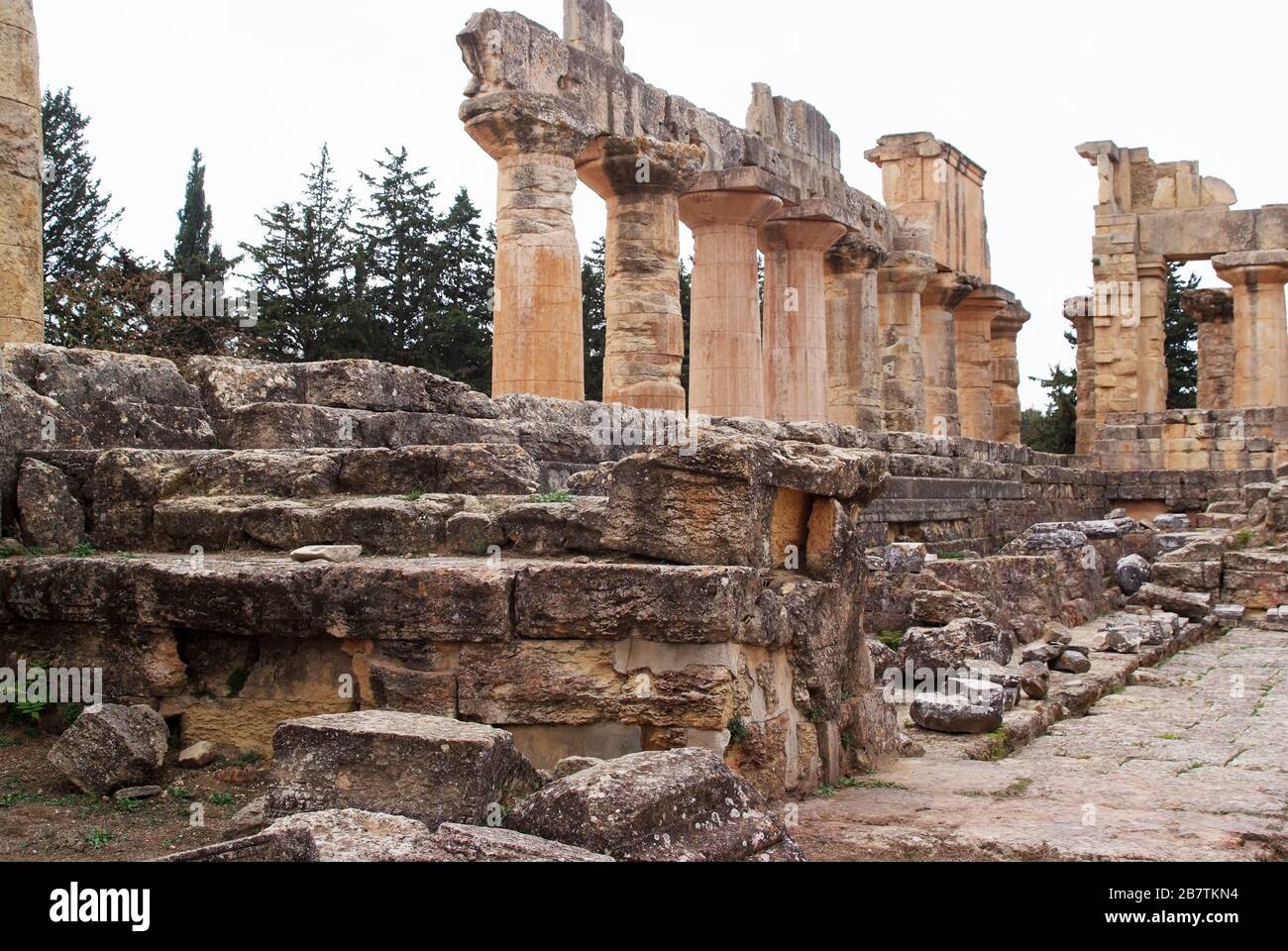 The ancient ruins of the magnificent Grecian Temple of Zeus, at the ...