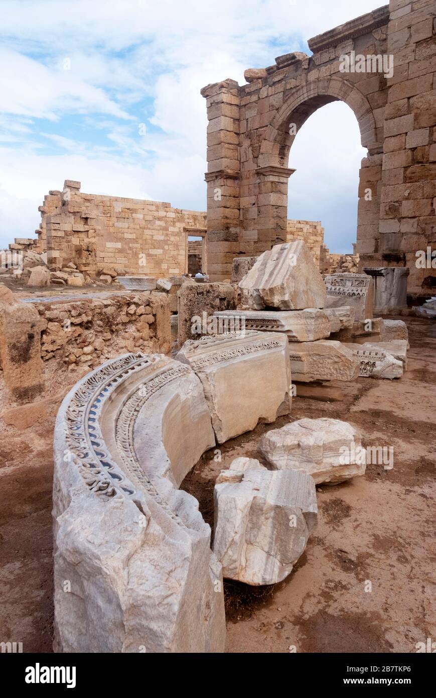 The remains of the ancient Roman Nympaheum, dedicated to the nymphs ...