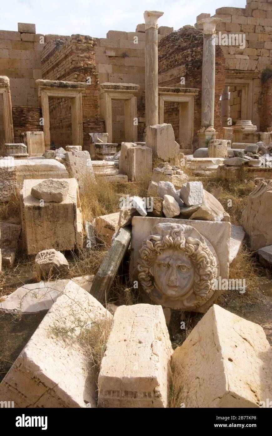 The remains of the ancient Roman Severan Forum, a central meeting place ...