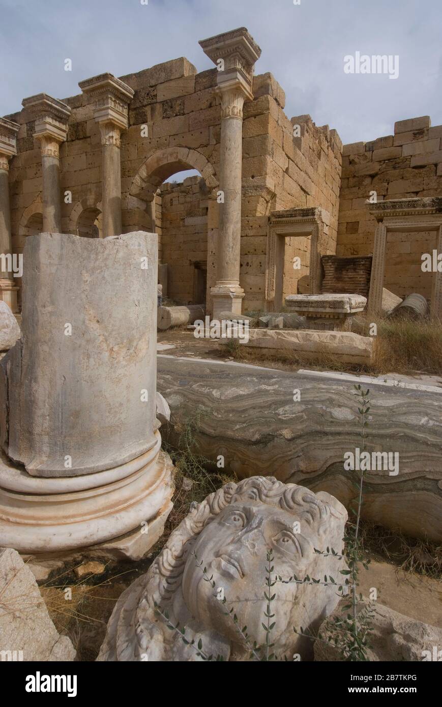 The remains of the ancient Roman Severan Forum, a central meeting place ...