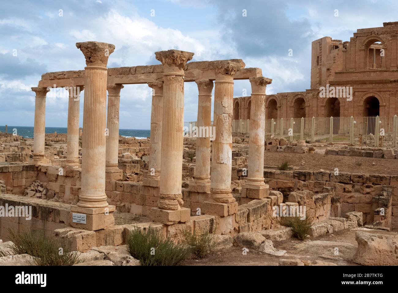 Columns of the ancient Roman peristyle house at the UNESCO Heritage ...