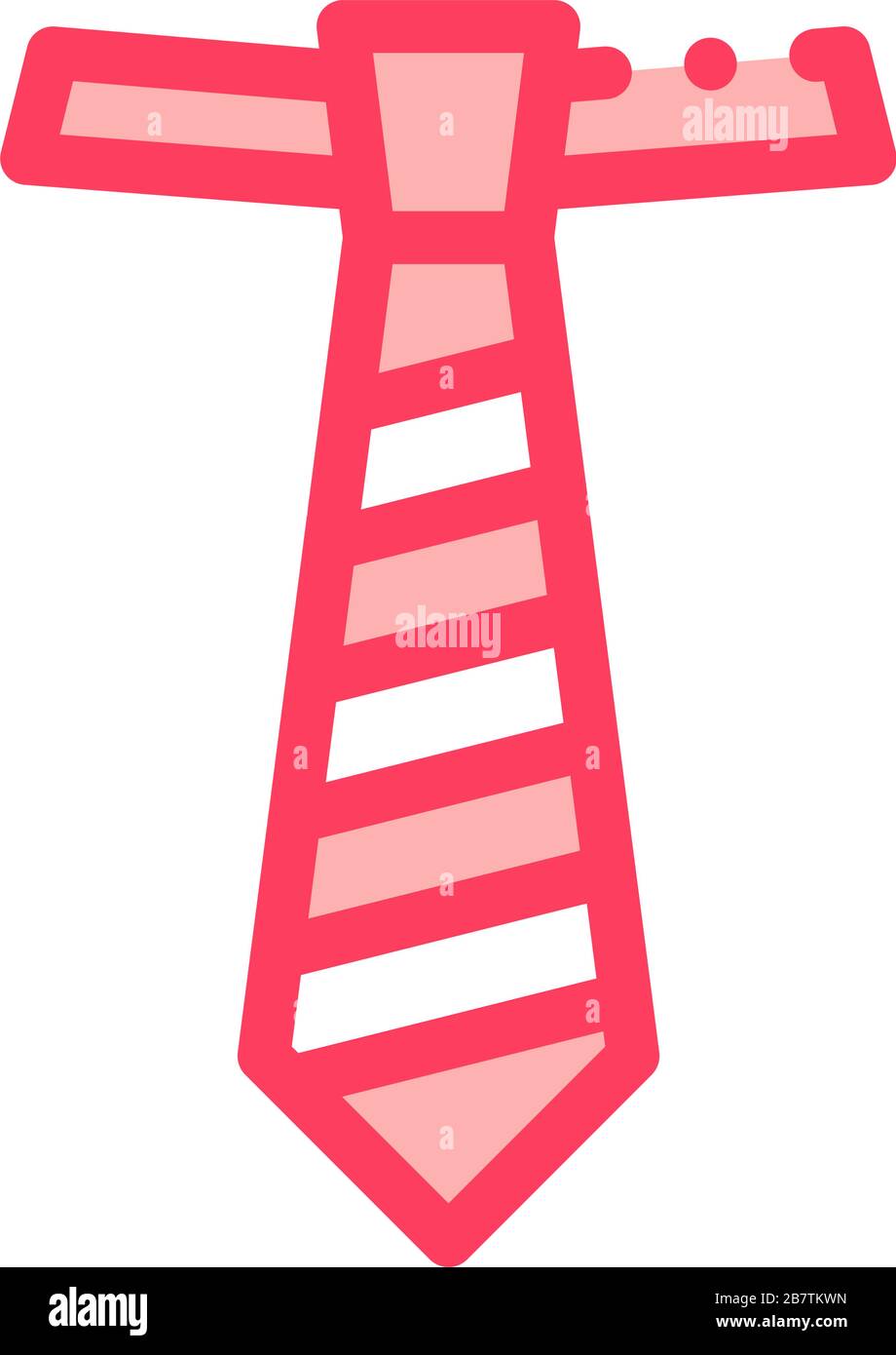 Striped Tie Icon Vector Outline Illustration Stock Vector Image & Art ...