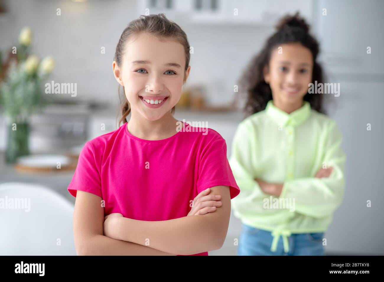 Two pretty teen girls in hi-res stock photography and images - Alamy