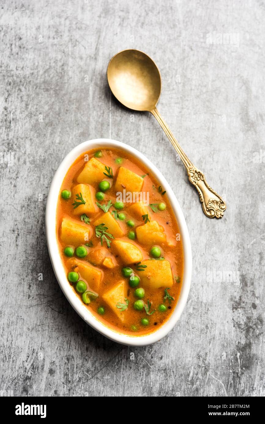 Aloo Puri or Potato curry with fried Poori, popular Indian breakfast ...