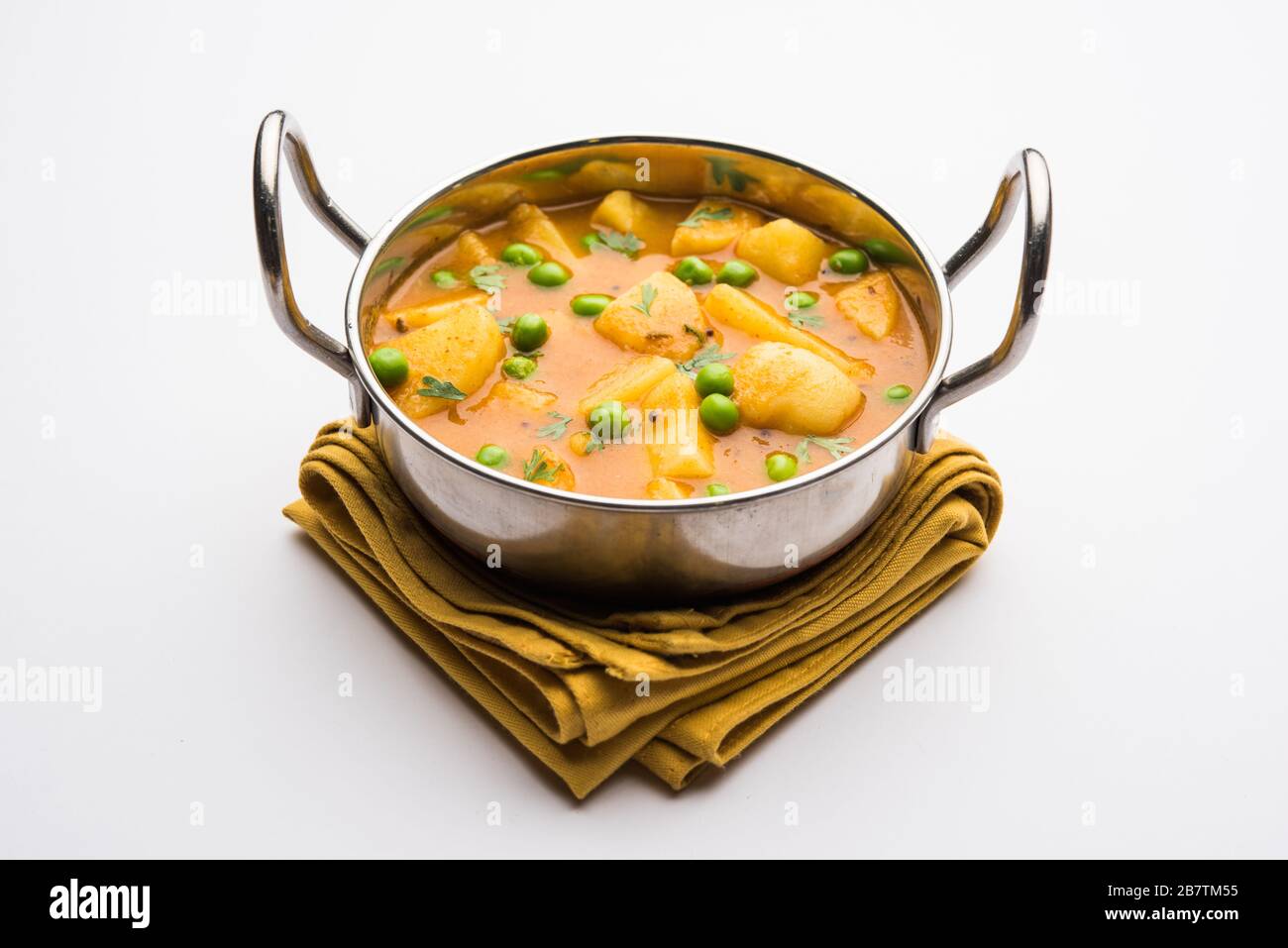 Aloo Puri or Potato curry with fried Poori, popular Indian breakfast ...