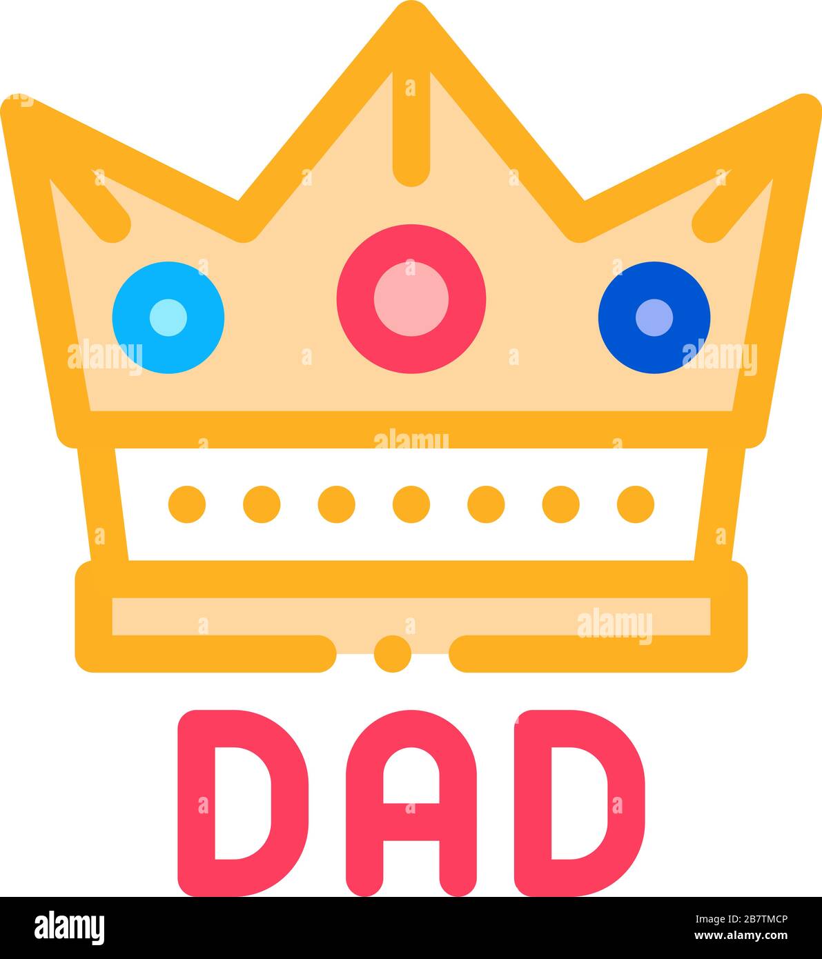 Father Crown Icon Vector Outline Illustration Stock Vector Image & Art ...