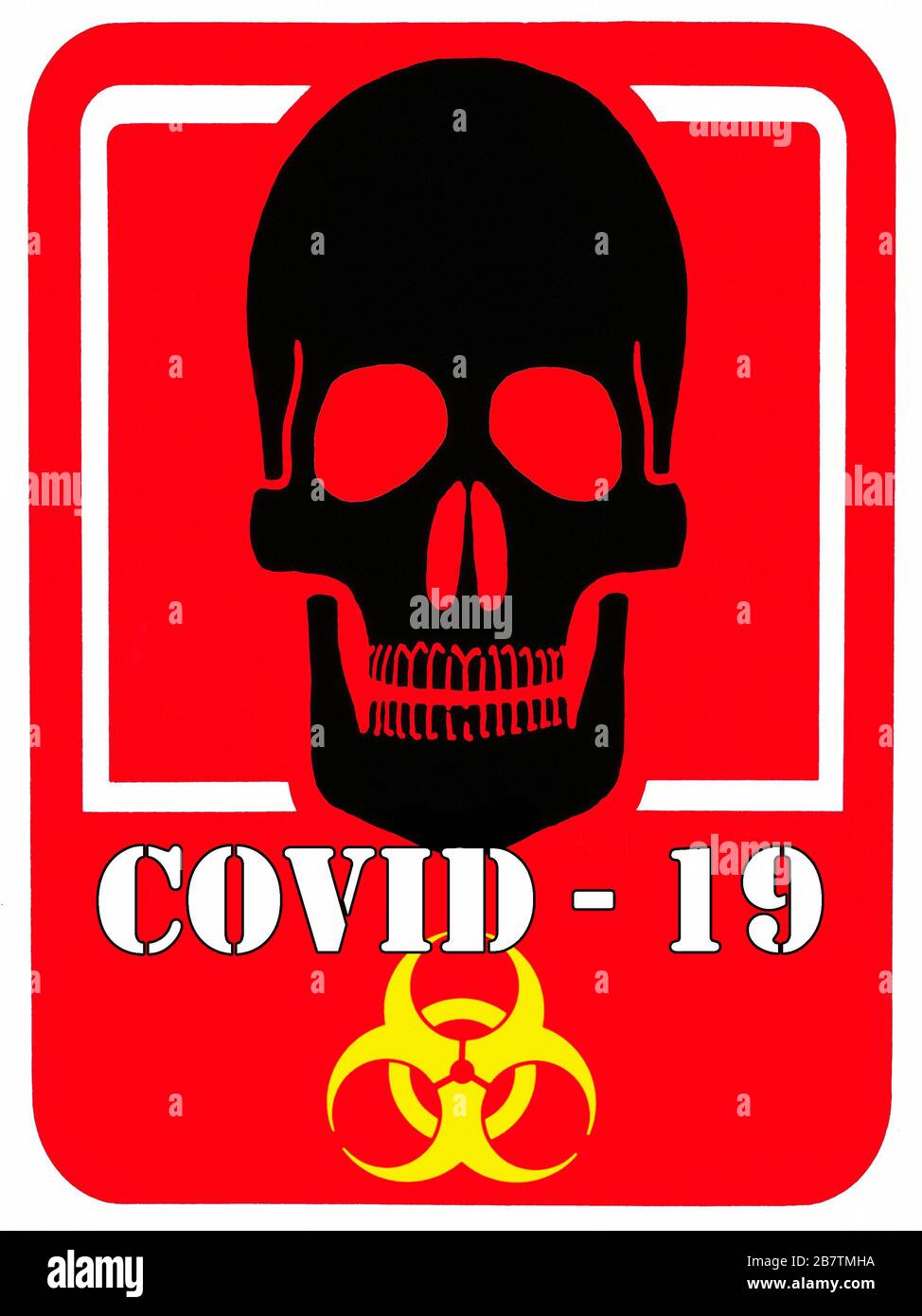 Coronavirus warning sign - COVID-19 Stock Photo - Alamy