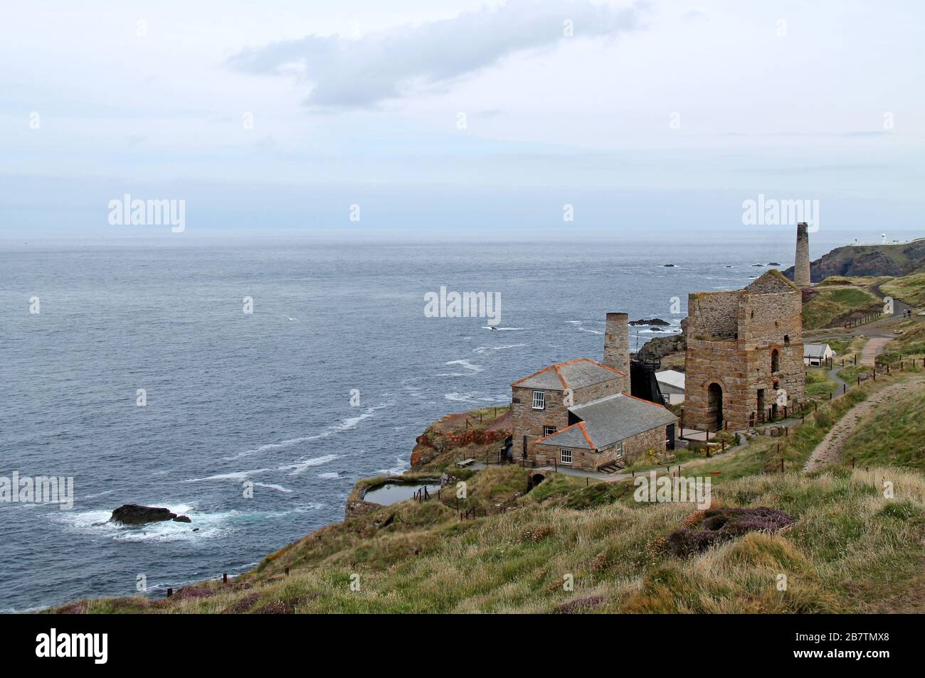 The Buildings of a Vintage Coastal Tin Mine Stock Photo - Alamy