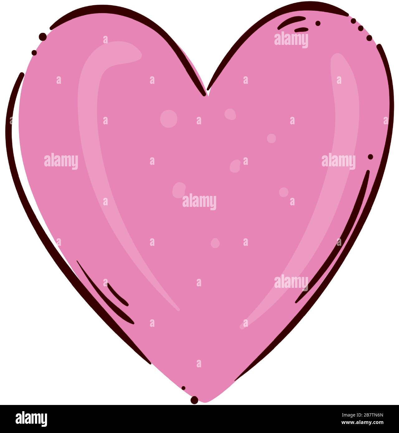 cute heart pink color isolated icon Stock Vector Image & Art - Alamy